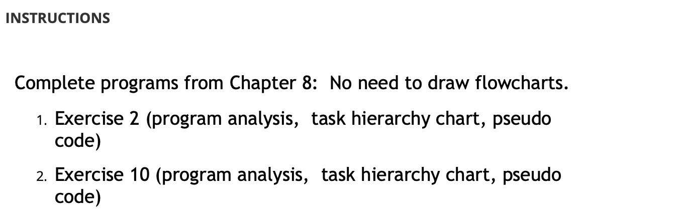 Solved by an EXPERT DISCLAIMER THIS IS A PSEUDOCODE CLASS | Chegg.com