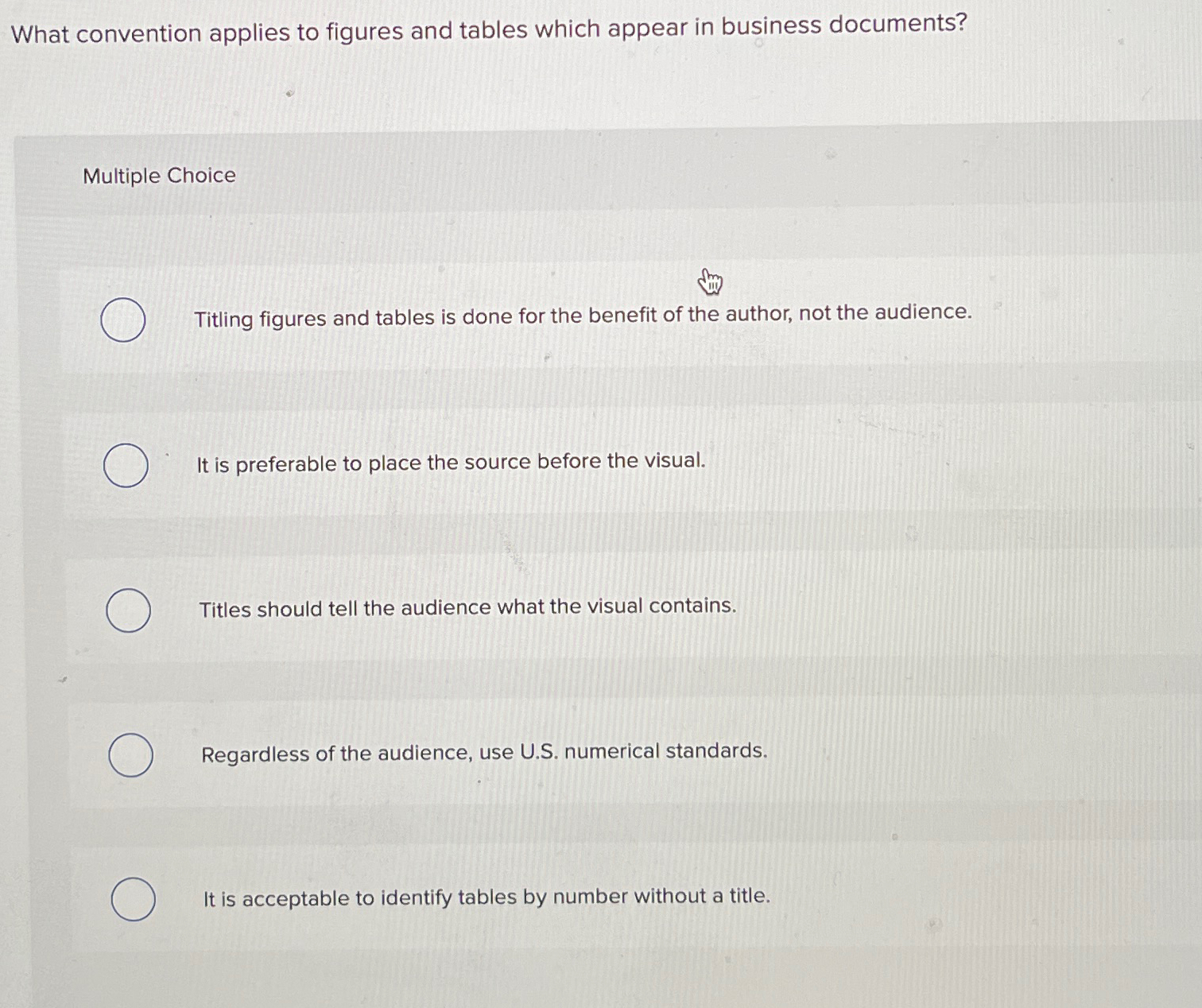 Solved What convention applies to figures and tables which | Chegg.com