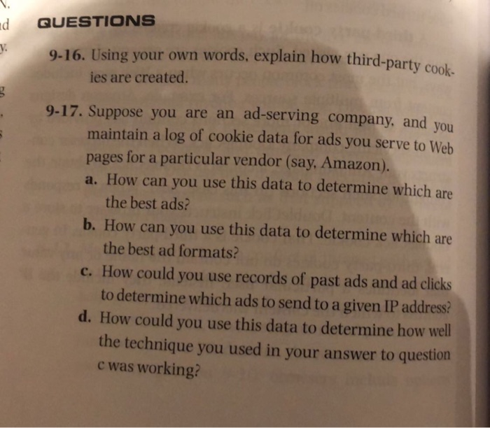 Solved nd QUESTIONS 9-16. Using your own words, explain how | Chegg.com