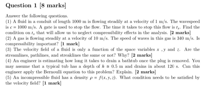 Solved Question 1 (8 marks] Answer the following questions. | Chegg.com