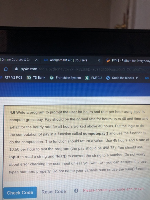 Solved Online Courses And C х Co Assignment 46 Coursera х 