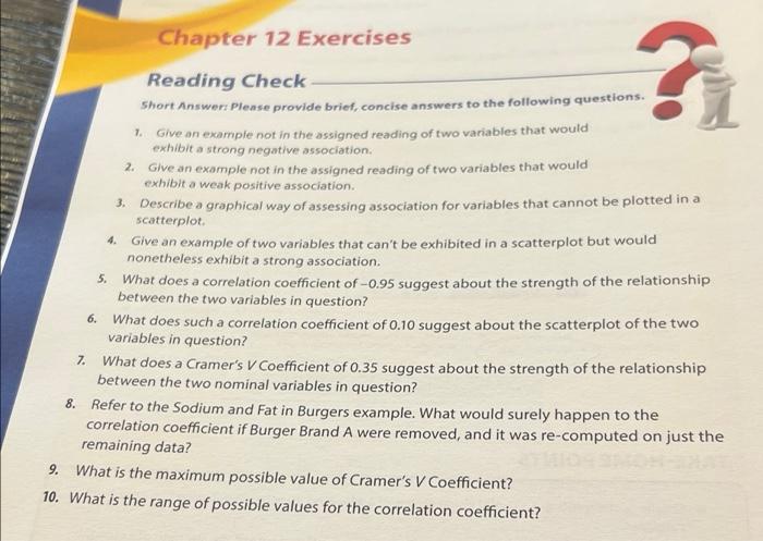 Solved 9. 7. 8. 6. 4. 5. 3. 2. 1. Chapter 12 Exercises | Chegg.com