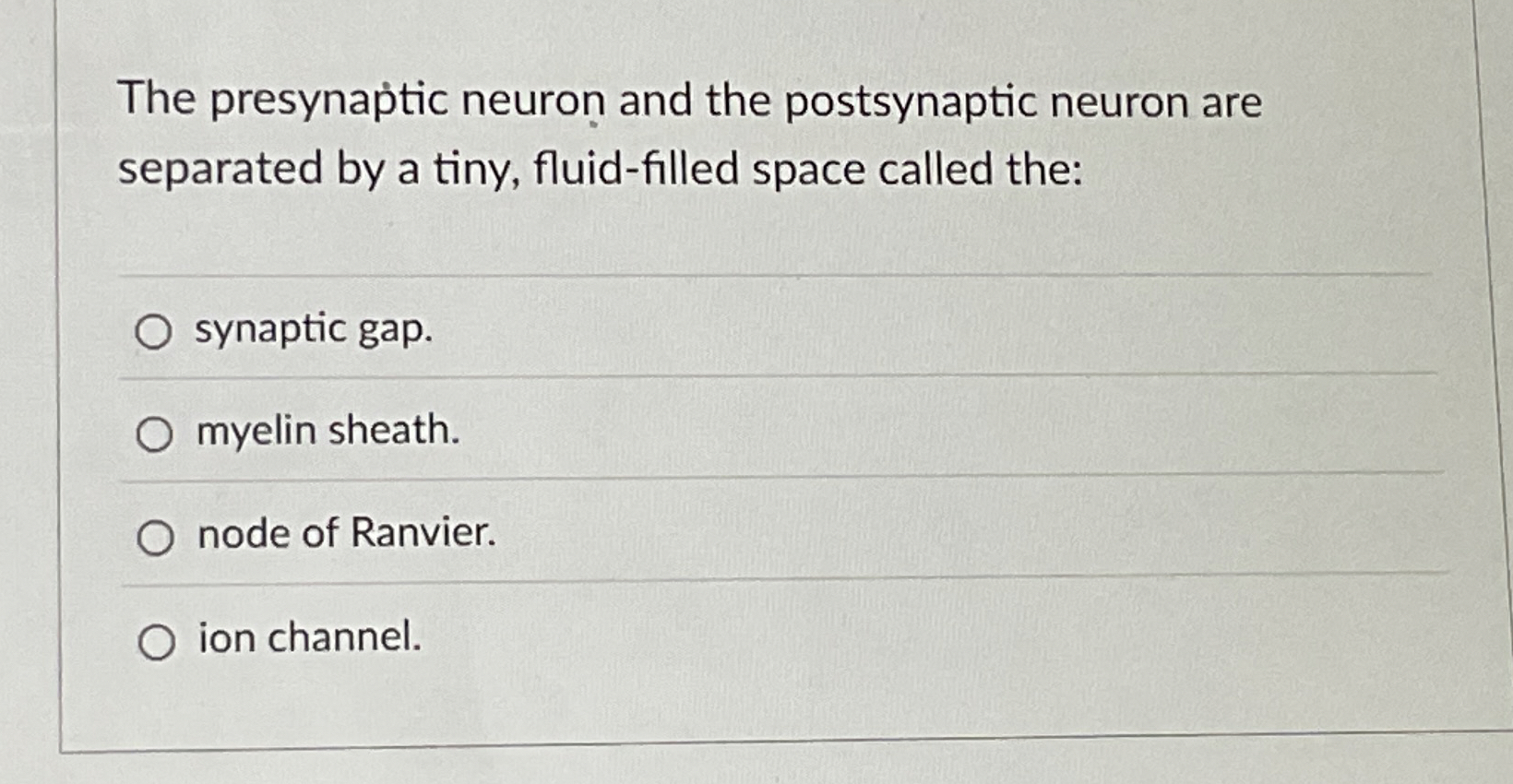 Solved The presynaptic neuron and the poThe presynaptic | Chegg.com