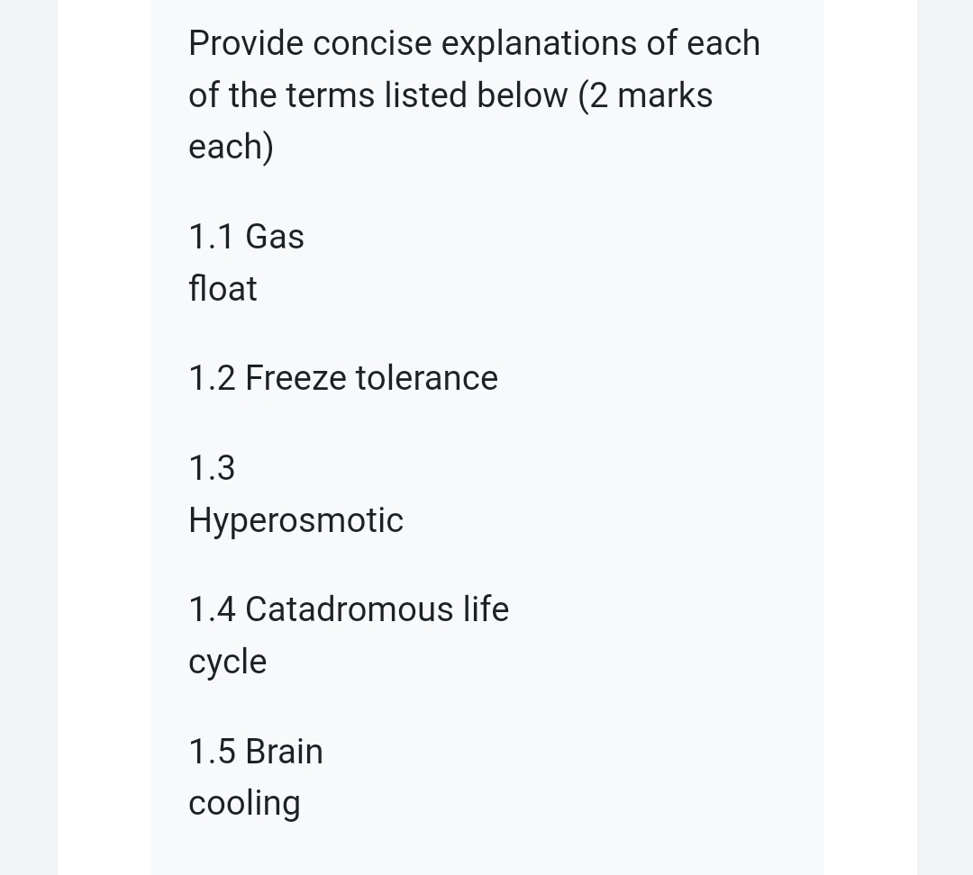 Solved Provide concise explanations of each of the terms | Chegg.com