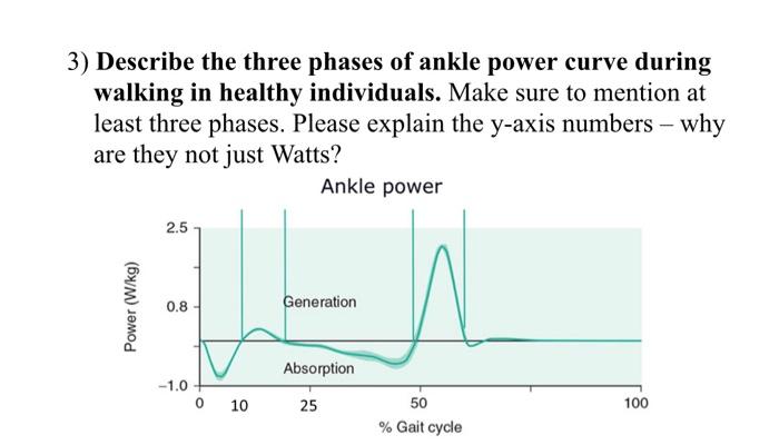 Solved 3) Describe the three phases of ankle power curve | Chegg.com