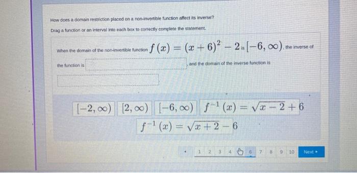 Solved How does a domain restriction placed on a | Chegg.com