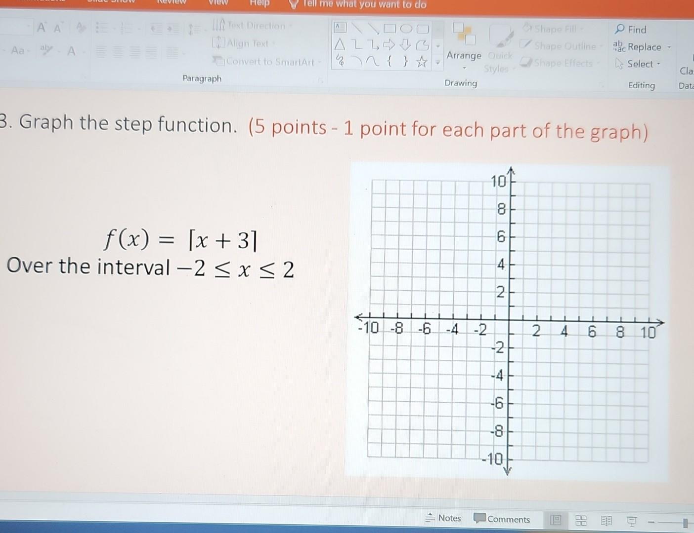 Solved 3. Graph the step function. ( 5 points - 1 point for | Chegg.com