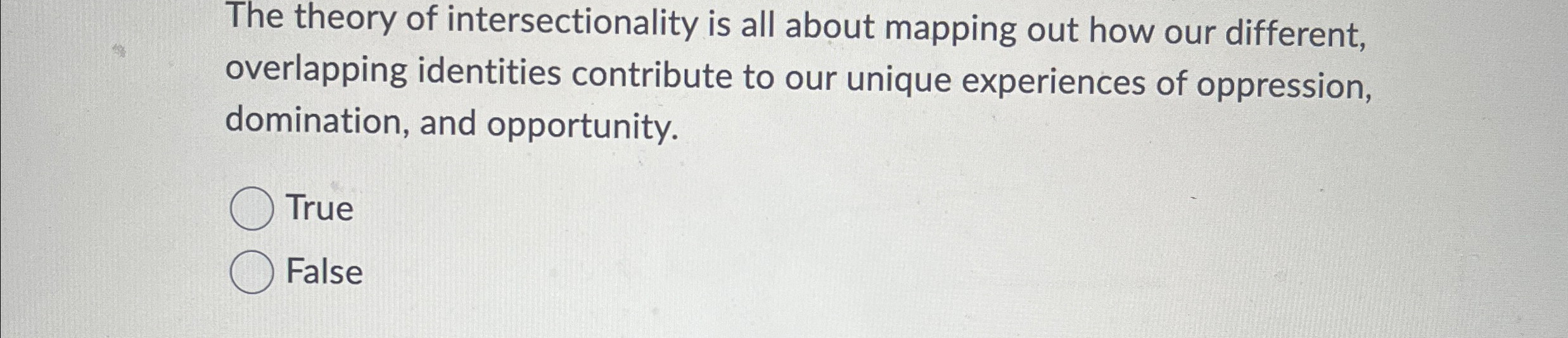 The theory of intersectionality is all about mapping | Chegg.com