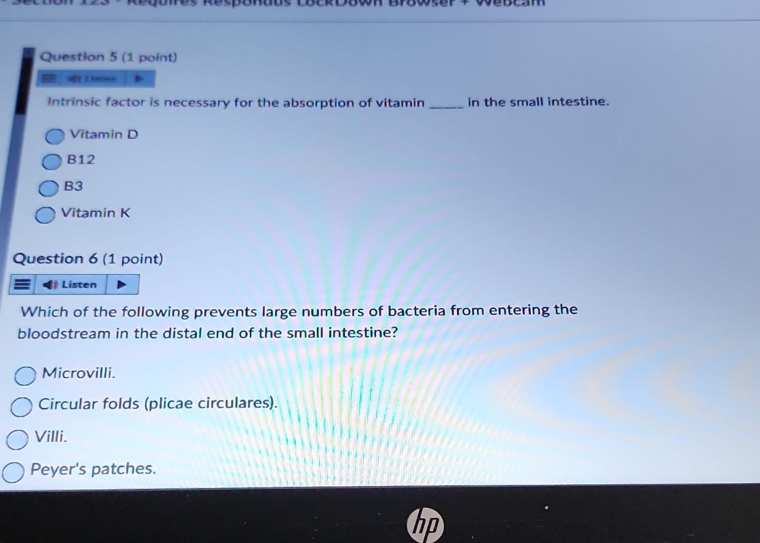Solved Intrinsic factor is necessary for the absorption of | Chegg.com
