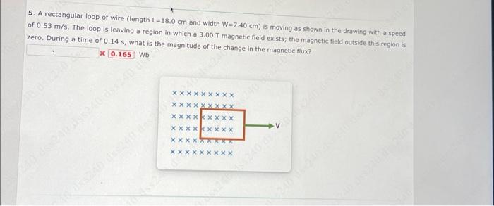 Solved 5. A rectangular loop of wire (length L=18.0 cm and | Chegg.com