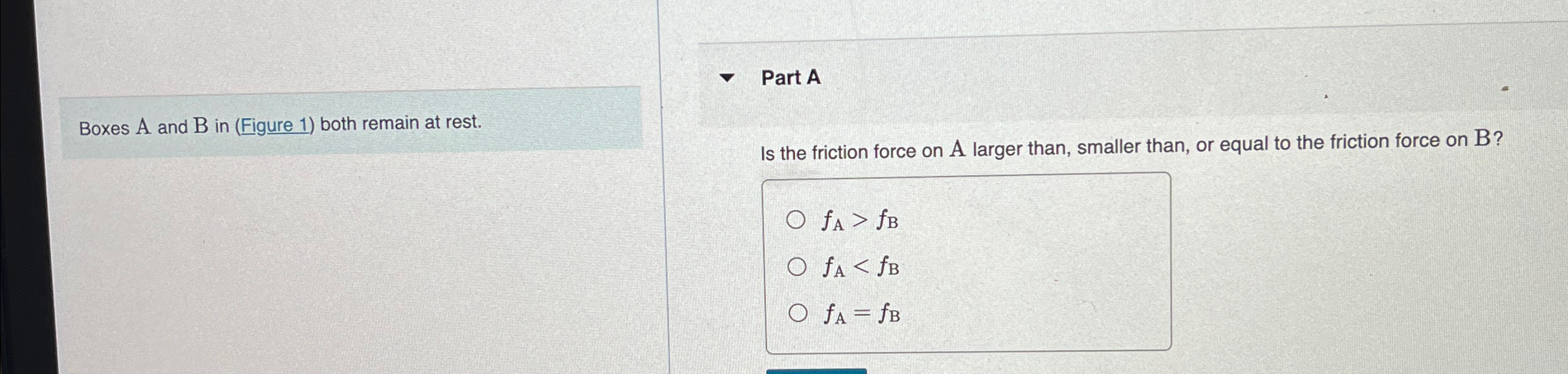 Solved Boxes A and B ﻿in (Figure 1) ﻿both remain at | Chegg.com