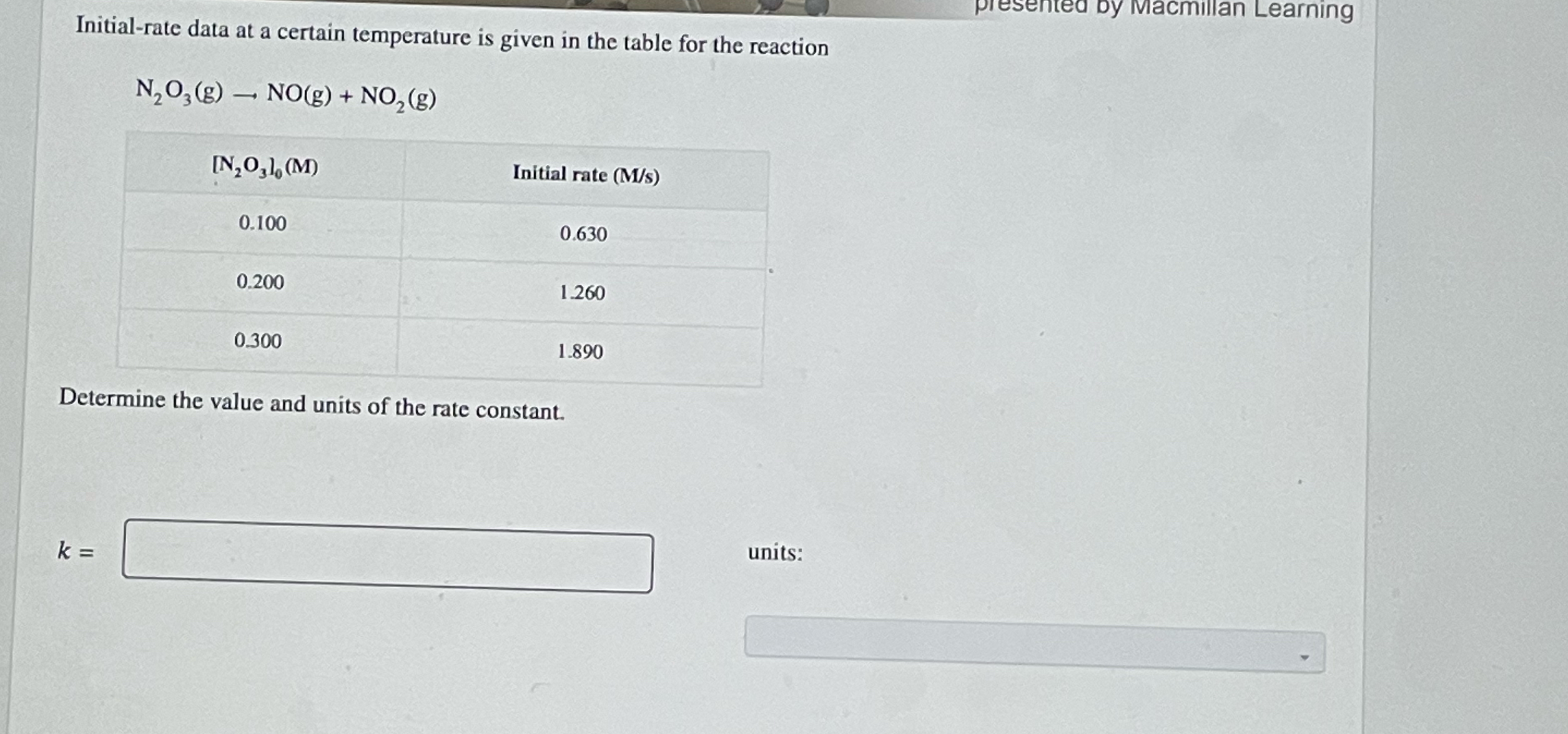 Solved Initial-rate data at a certain temperature is given | Chegg.com Solved Initial-rate data at a certain temperature is given | Chegg.com
