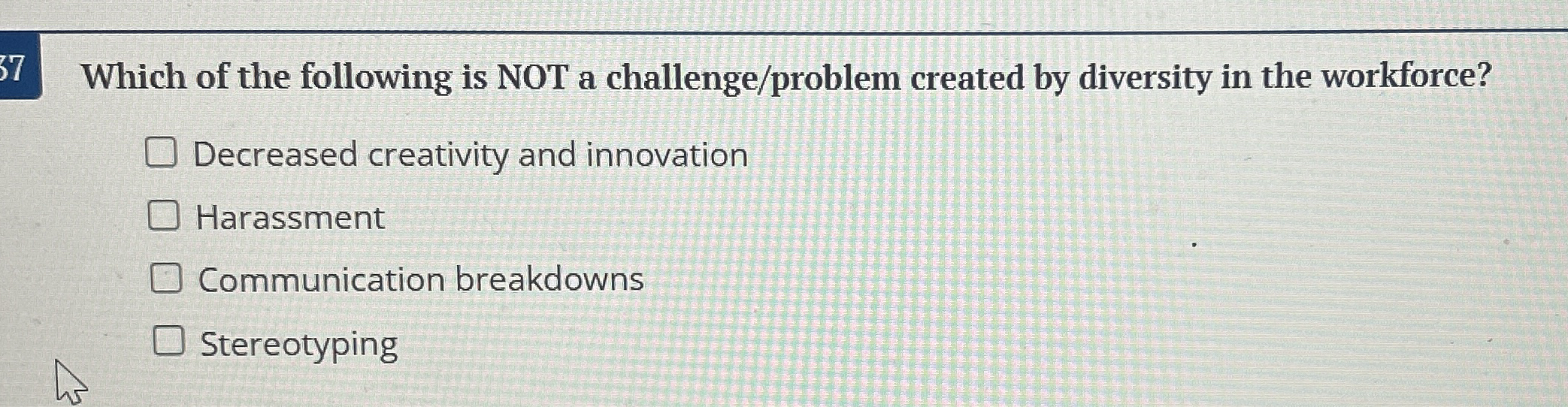 Solved Which of the following is NOT a challenge/problem | Chegg.com