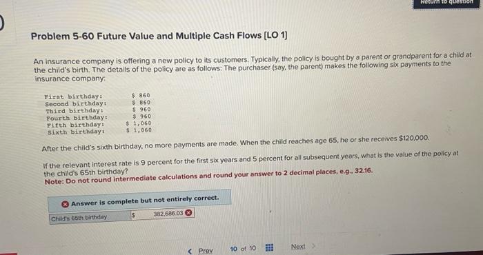 Solved Problem 5-60 Future Value and Multiple Cash Flows [LO | Chegg.com