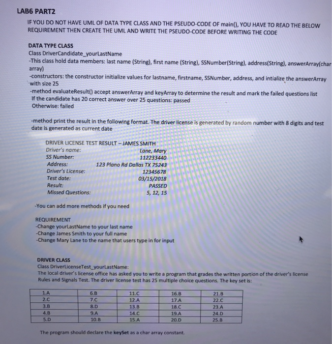 Solved Lab6 Part2 If You Do Not Have Uml Of Data Type Class 9018
