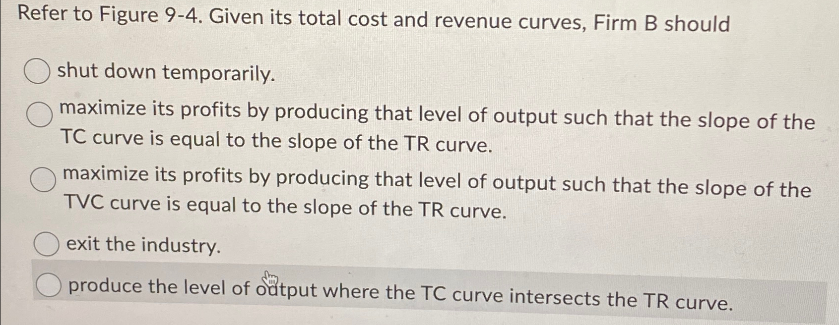Solved Refer to Figure 9-4. ﻿Given its total cost and | Chegg.com
