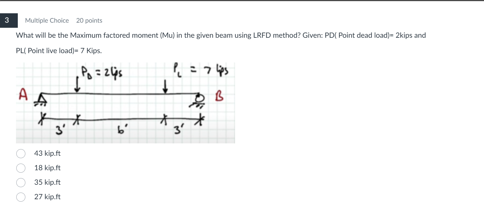 Solved What will be the Maximum factored moment (Mu) ﻿in the | Chegg.com