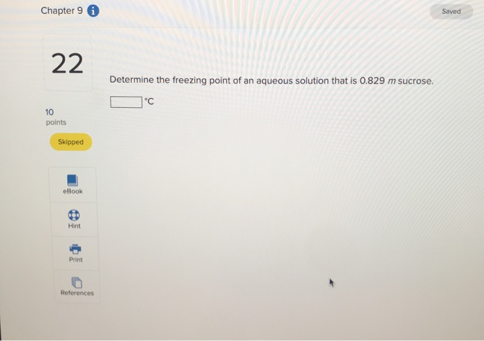 Solved Determine the freezing point of an aqueous solution | Chegg.com