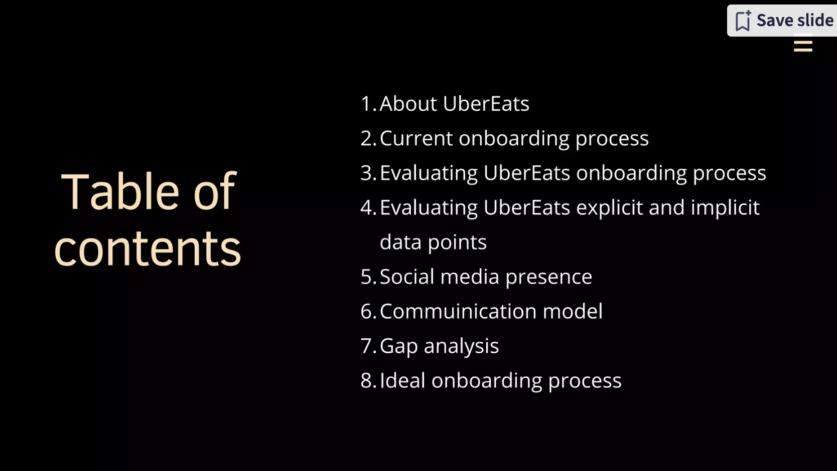 Solved Create an onboarding experience about ubereats with | Chegg.com