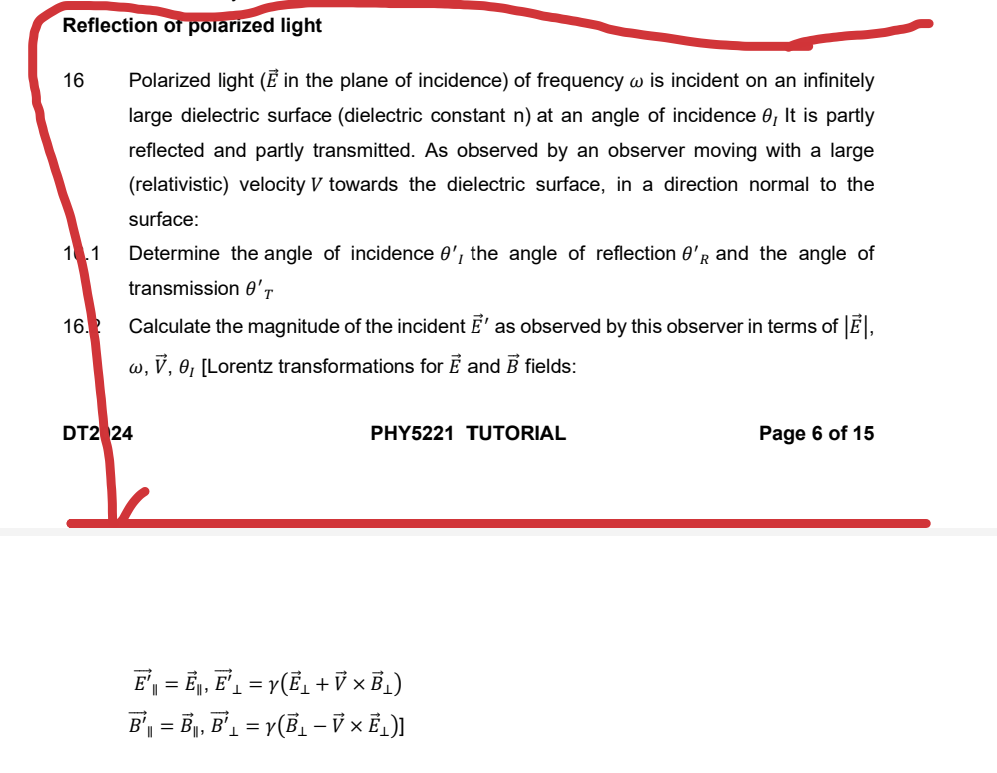 Solved Reflection of polarized light16 ﻿Polarized light ( | Chegg.com