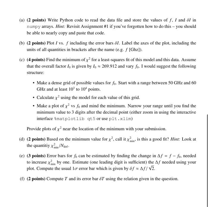 A 2 Points Write Python Code To Read The Data 
