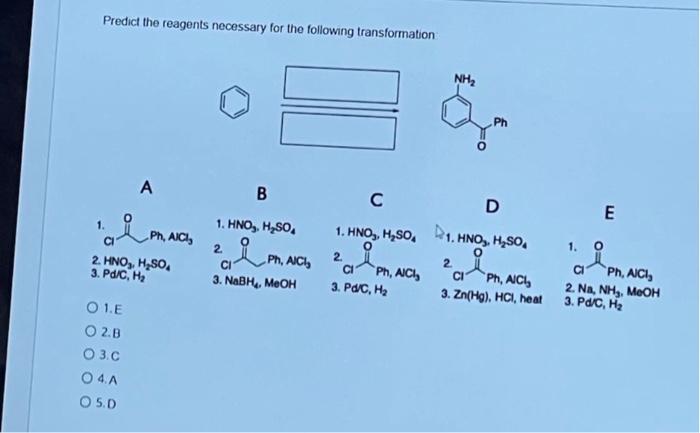 Solved Predict the reagents necessary for the following | Chegg.com