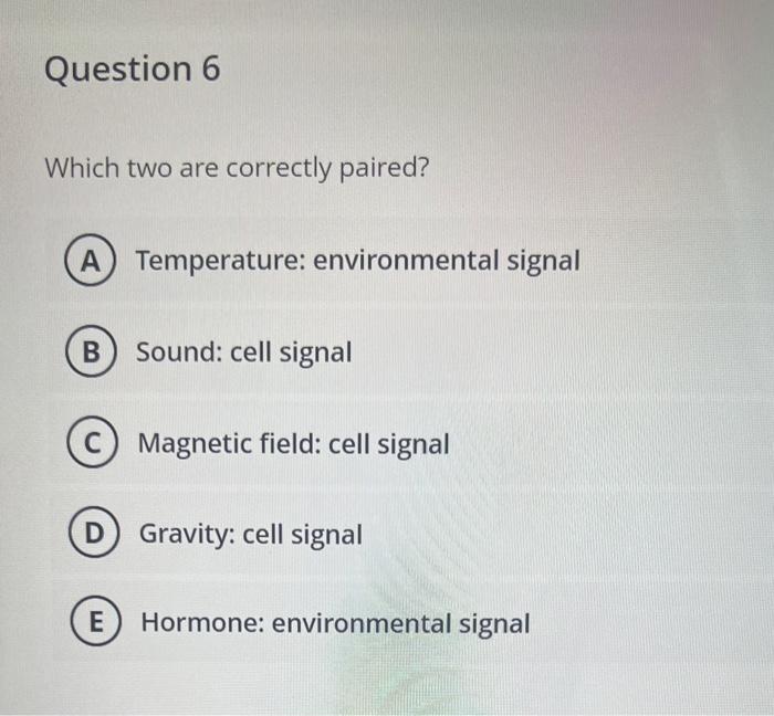Solved Which two are correctly paired? Temperature: | Chegg.com