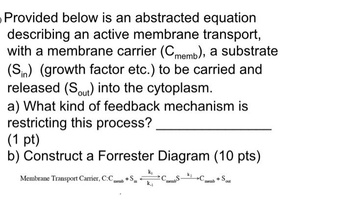 Solved Provided below is an abstracted equation describing | Chegg.com