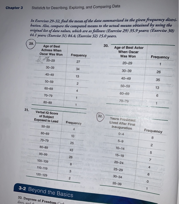 Solved Chapter 3 Statistics for Describing, Exploring, and | Chegg.com