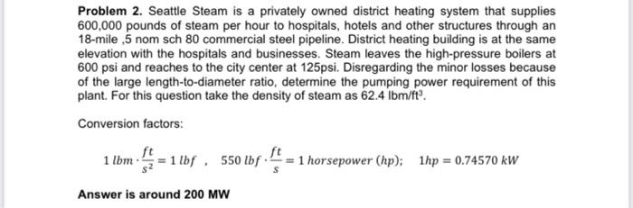 Solved Problem 2. Seattle Steam is a privately owned | Chegg.com