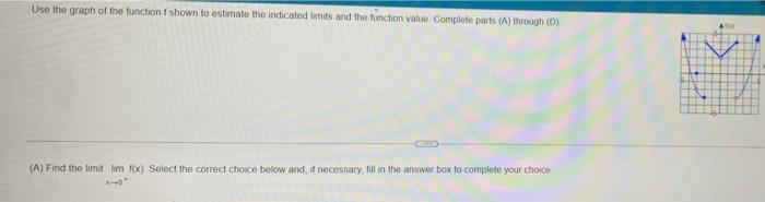Solved Use the graph of the function shown to estimate the | Chegg.com