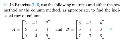 Solved In Exercises 7-8, ﻿use the following matrices and | Chegg.com