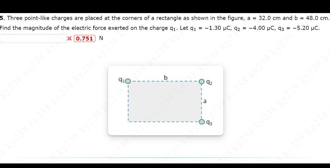 Solved 5. Three point-like charges are placed at the corners | Chegg.com
