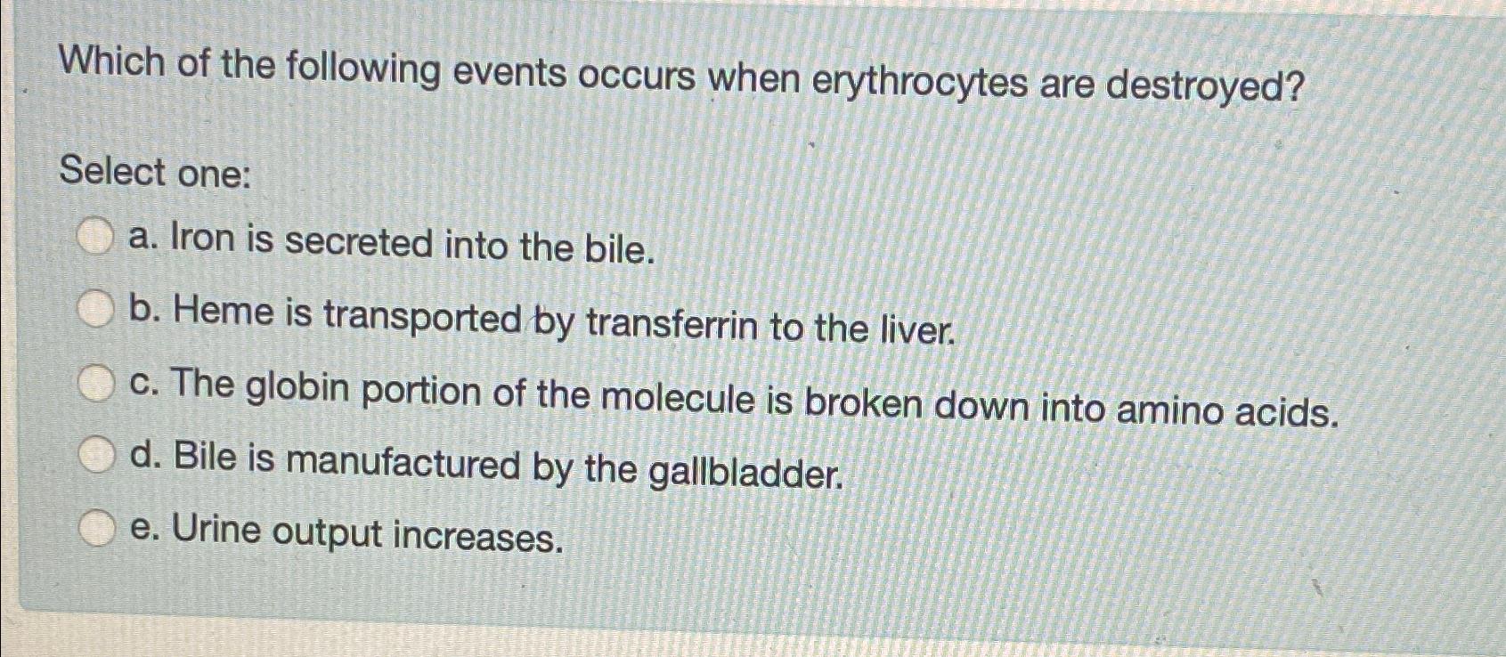 Solved Which of the following events occurs when | Chegg.com