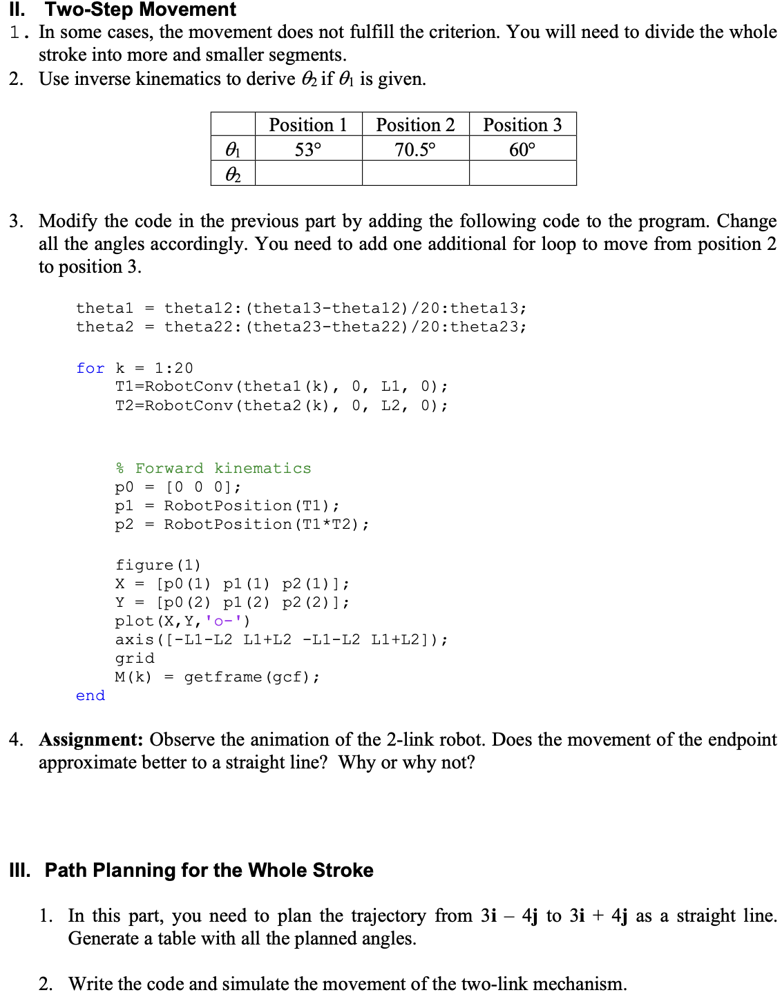 Solve IIIIII. Path Planning for the Whole StrokeIn | Chegg.com