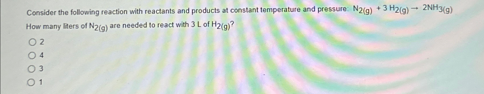 Solved Consider the following reaction with reactants and | Chegg.com