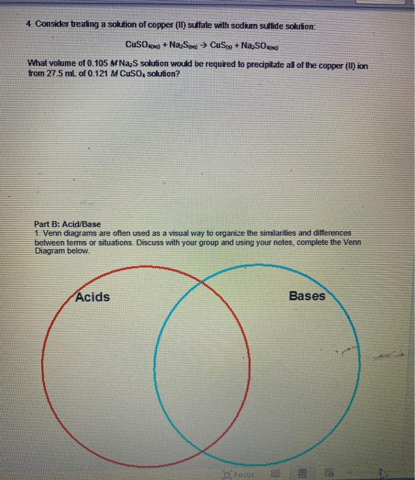 Solved 4. Consider treating a solution of copper (II) | Chegg.com