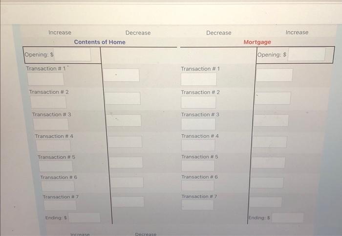 Expenses Increase Transaction \#1 Transaction \# 2 | Chegg.com