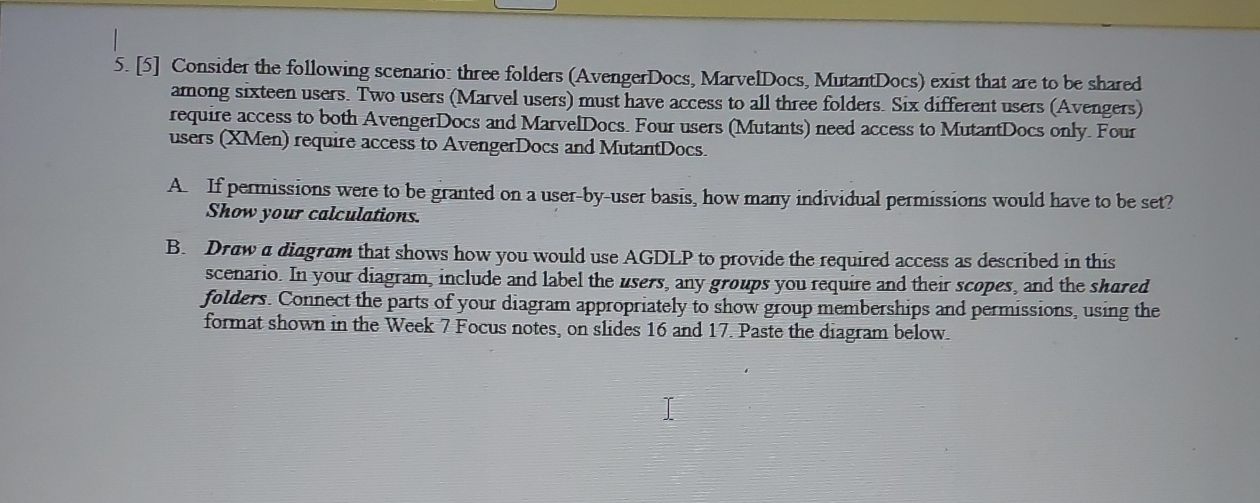 Solved [5] ﻿Consider the following scenario: three folders | Chegg.com