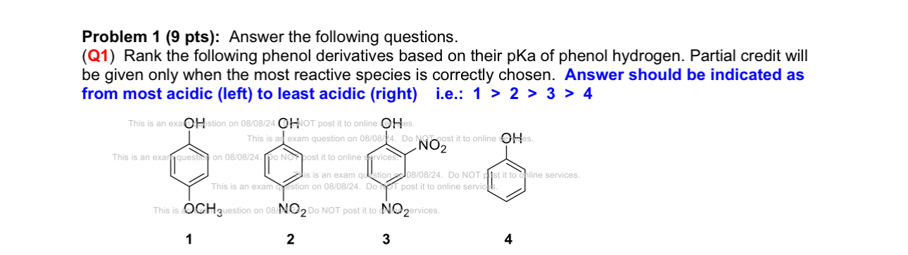 Solved Problem 1 (9 ﻿pts): Answer the following | Chegg.com