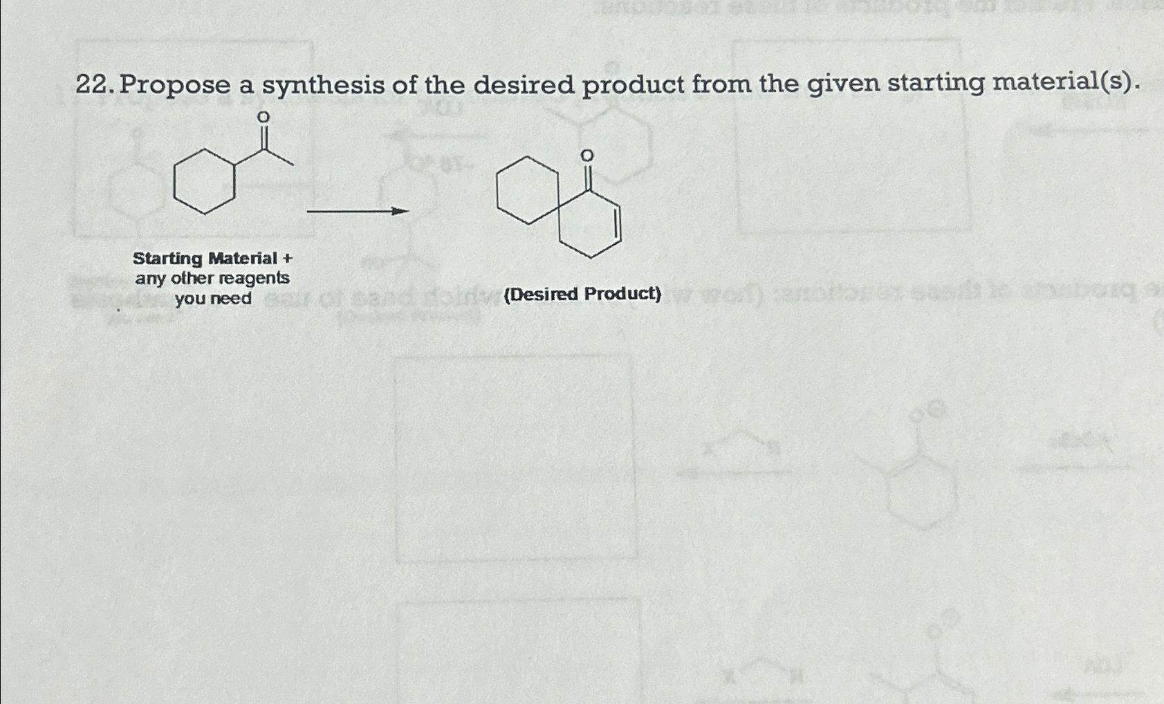 Solved Propose a synthesis of the desired product from the | Chegg.com