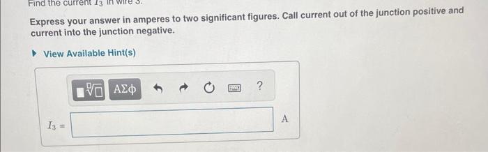 Solved Consider the juncion of three wires as shown in the | Chegg.com
