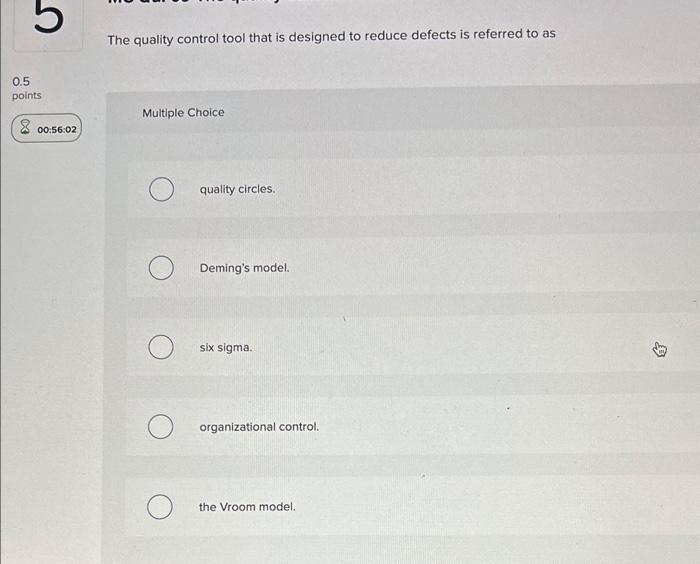 Solved The quality control tool that is designed to reduce | Chegg.com