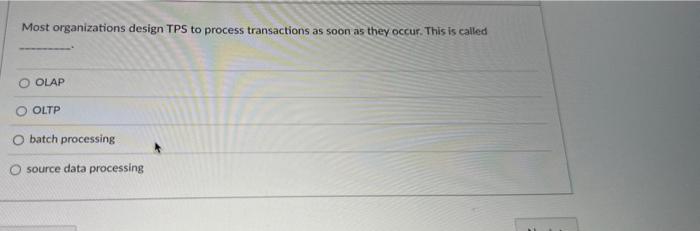 Solved TPSs have to efficiently handle both high volumes of | Chegg.com