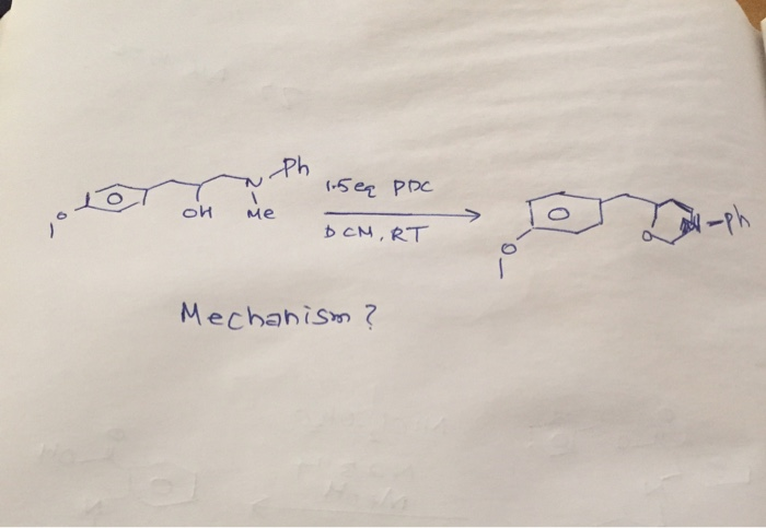 Solved Ph a 1.5eq PDC M DCM, RT Mechanism? | Chegg.com