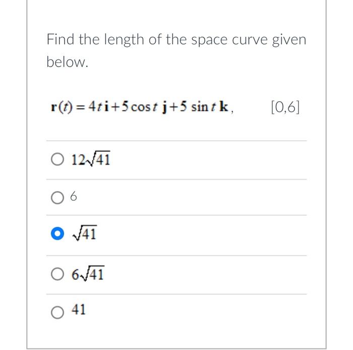 Solved Find the length of the space curve given below. | Chegg.com