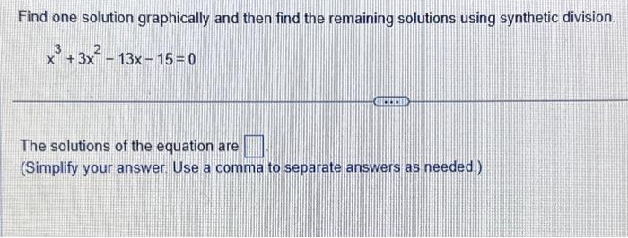 Find one solution graphically and then find the | Chegg.com