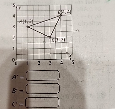 Solved Give the coordinates of the dilation of triangle ABC | Chegg.com