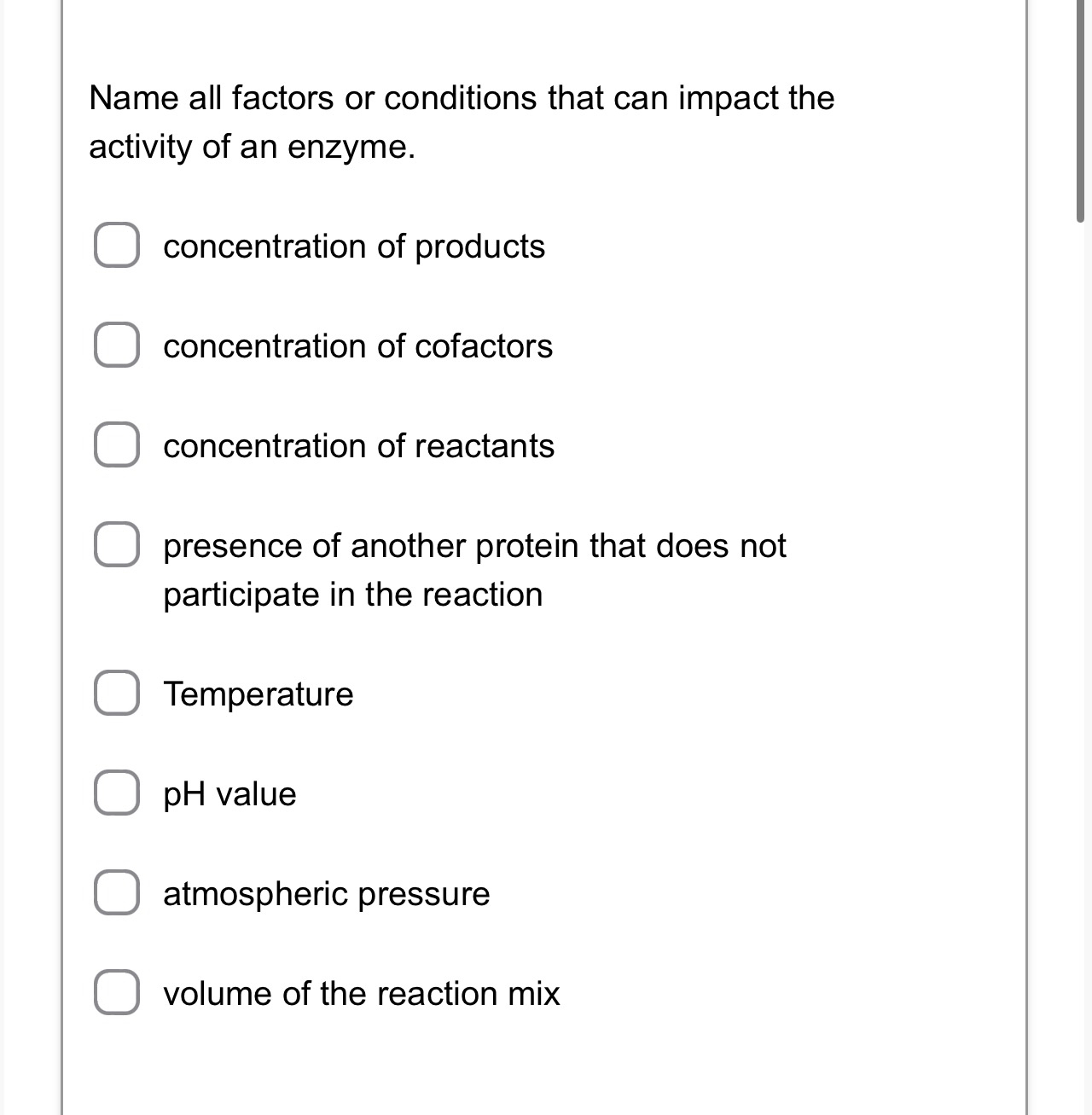 Solved Name all factors or conditions that can impact the | Chegg.com