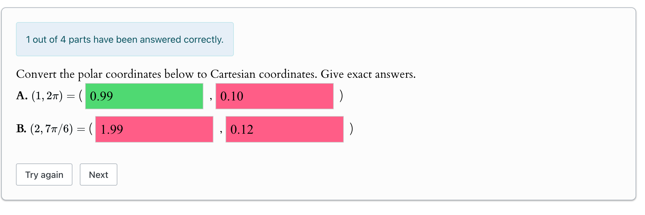 Solved 1 ﻿out of 4 ﻿parts have been answered | Chegg.com